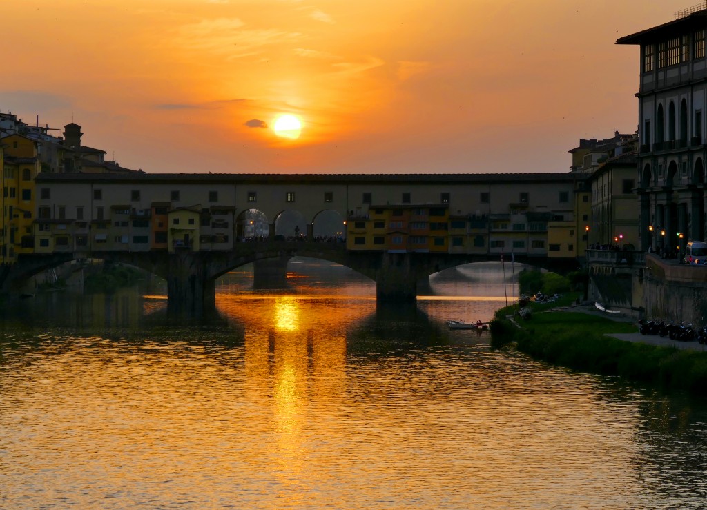 Sunset over Ponte Vecchio in Florence - BoomerVoice