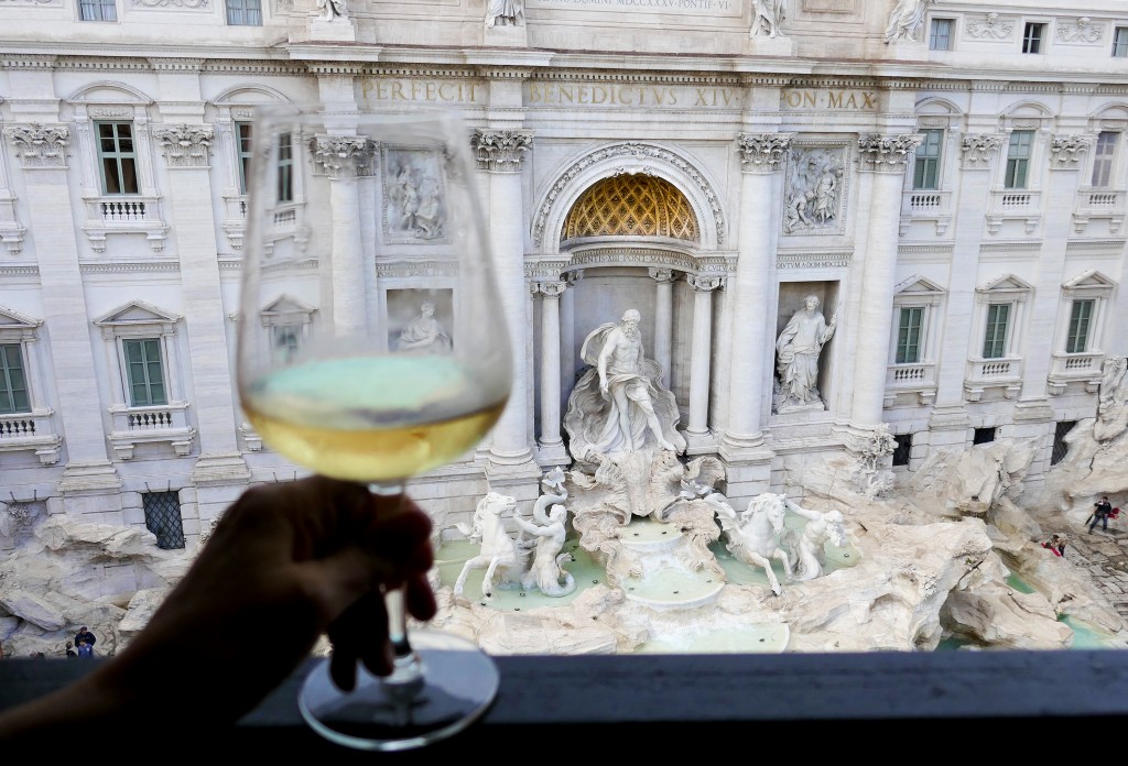 Trevi Fountain in Rome from Hotel Fontana - BoomerVoice