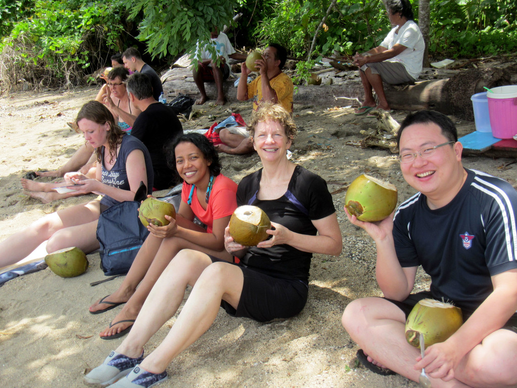 eating-coconut-in-bunaken - BoomerVoice
